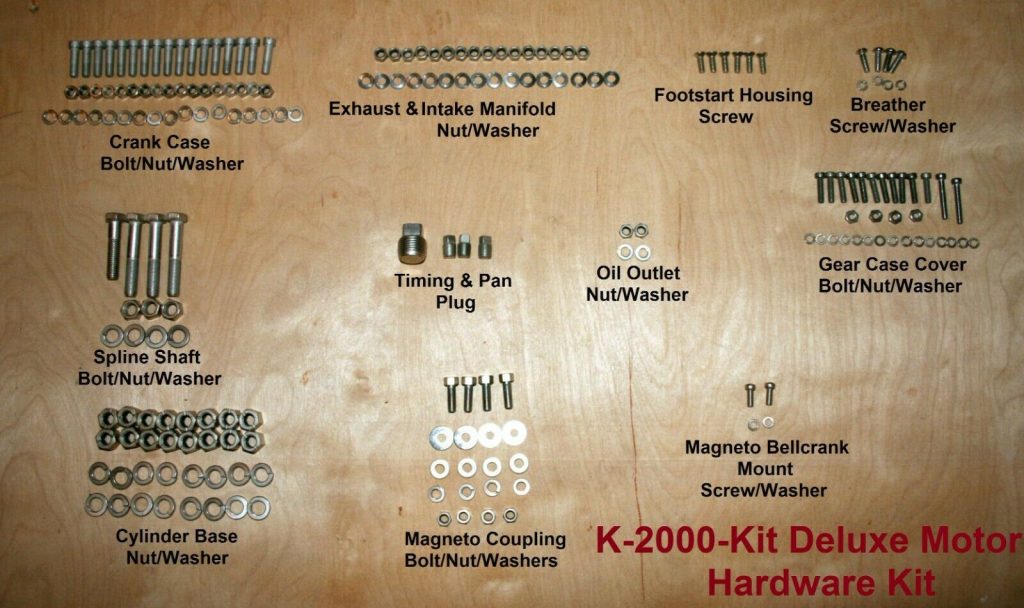 Deluxe Motor hardware Kit, Nickle Plated