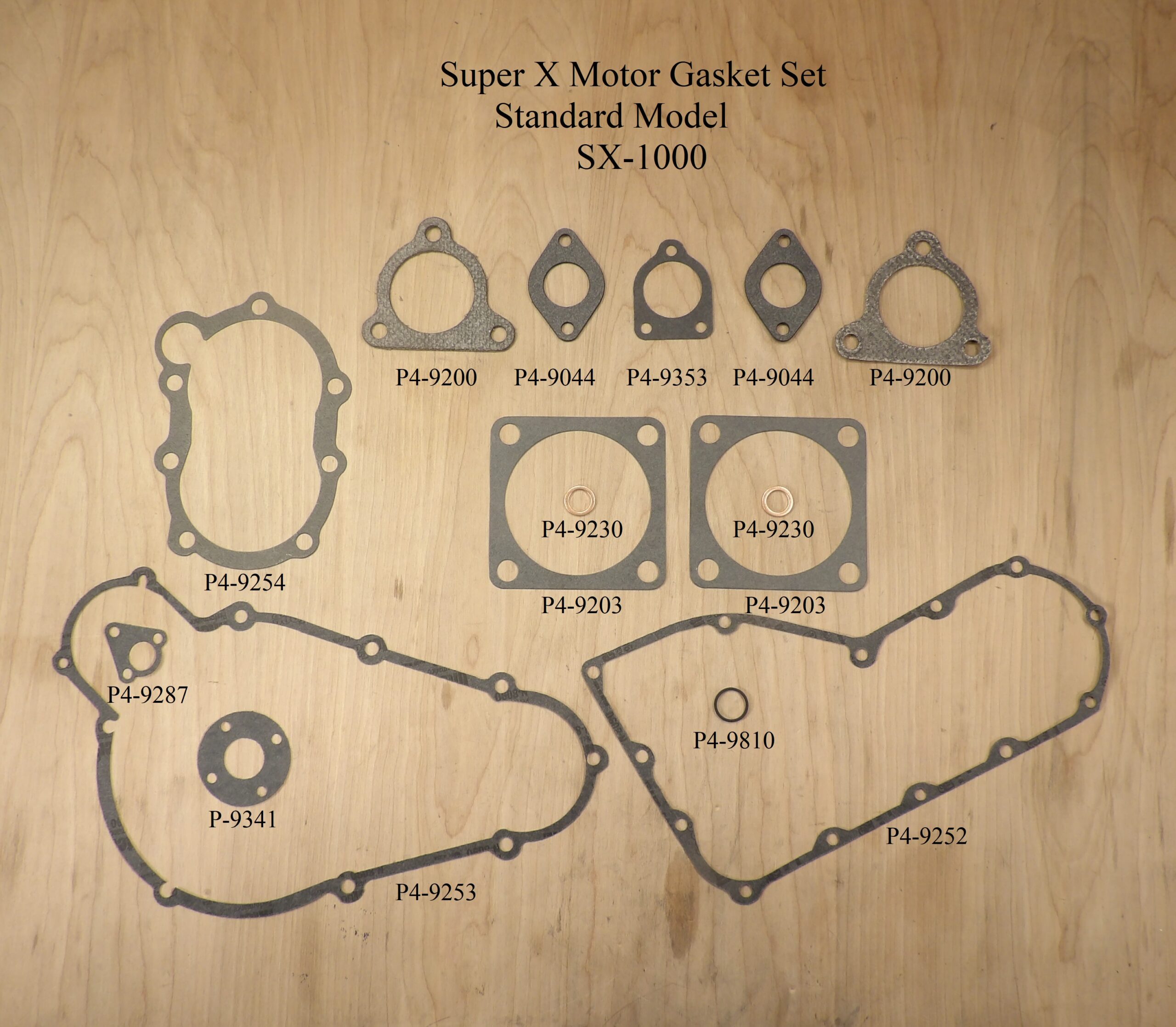 Super X Motor Gasket Set, Standard Model