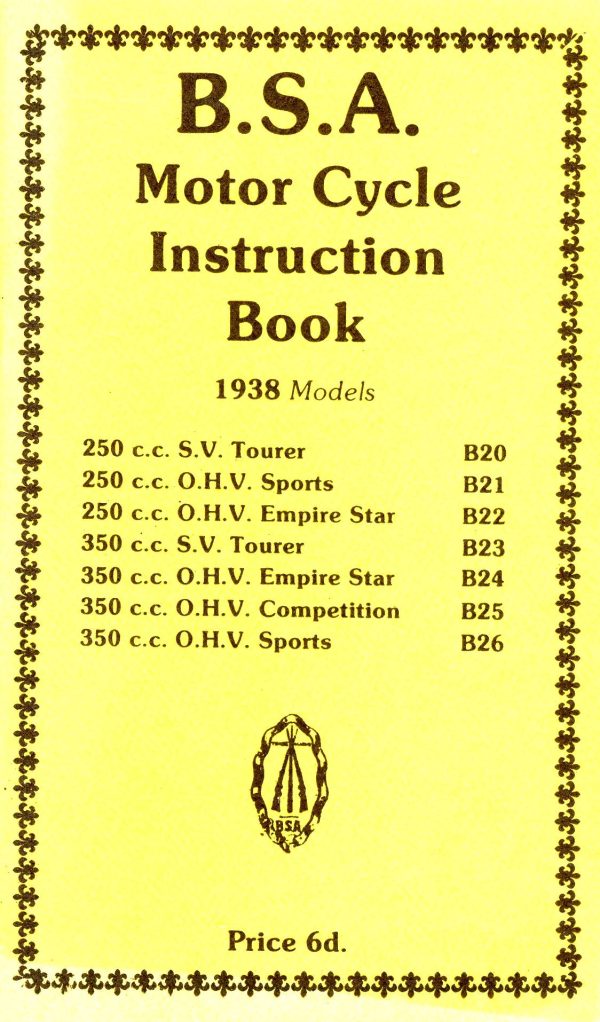 BSA Instruction Book 52 pages
