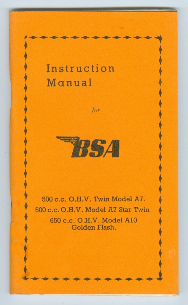 BSA Instruction Manual 80 pages