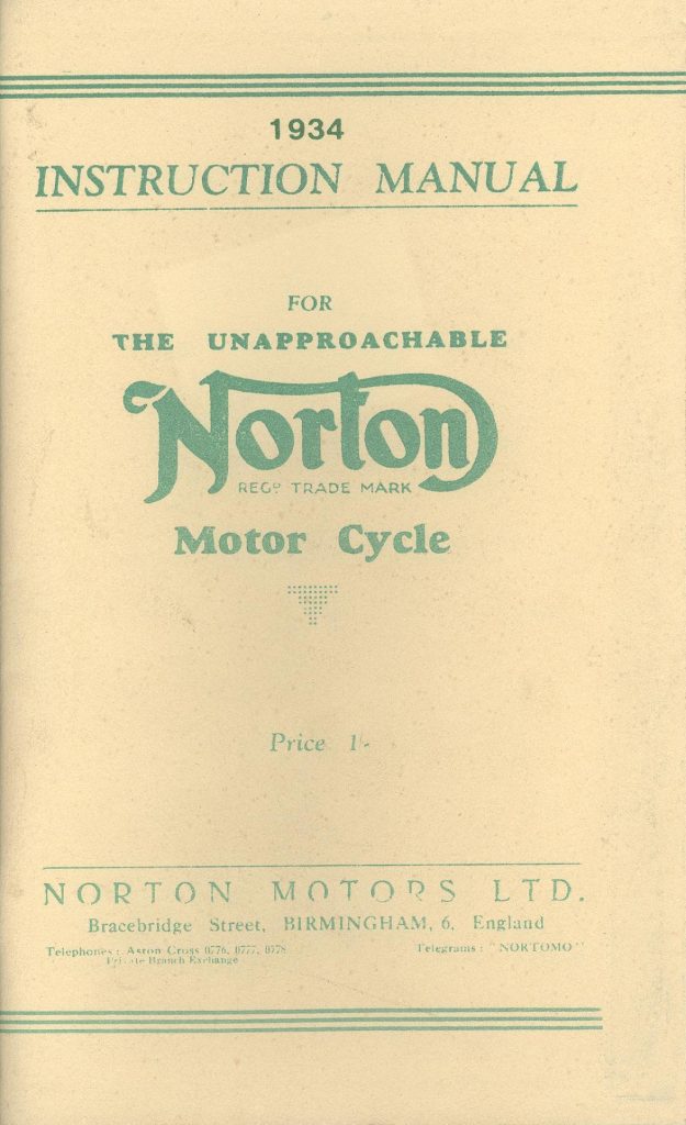 1934 Norton Instruction Manual 46 pages